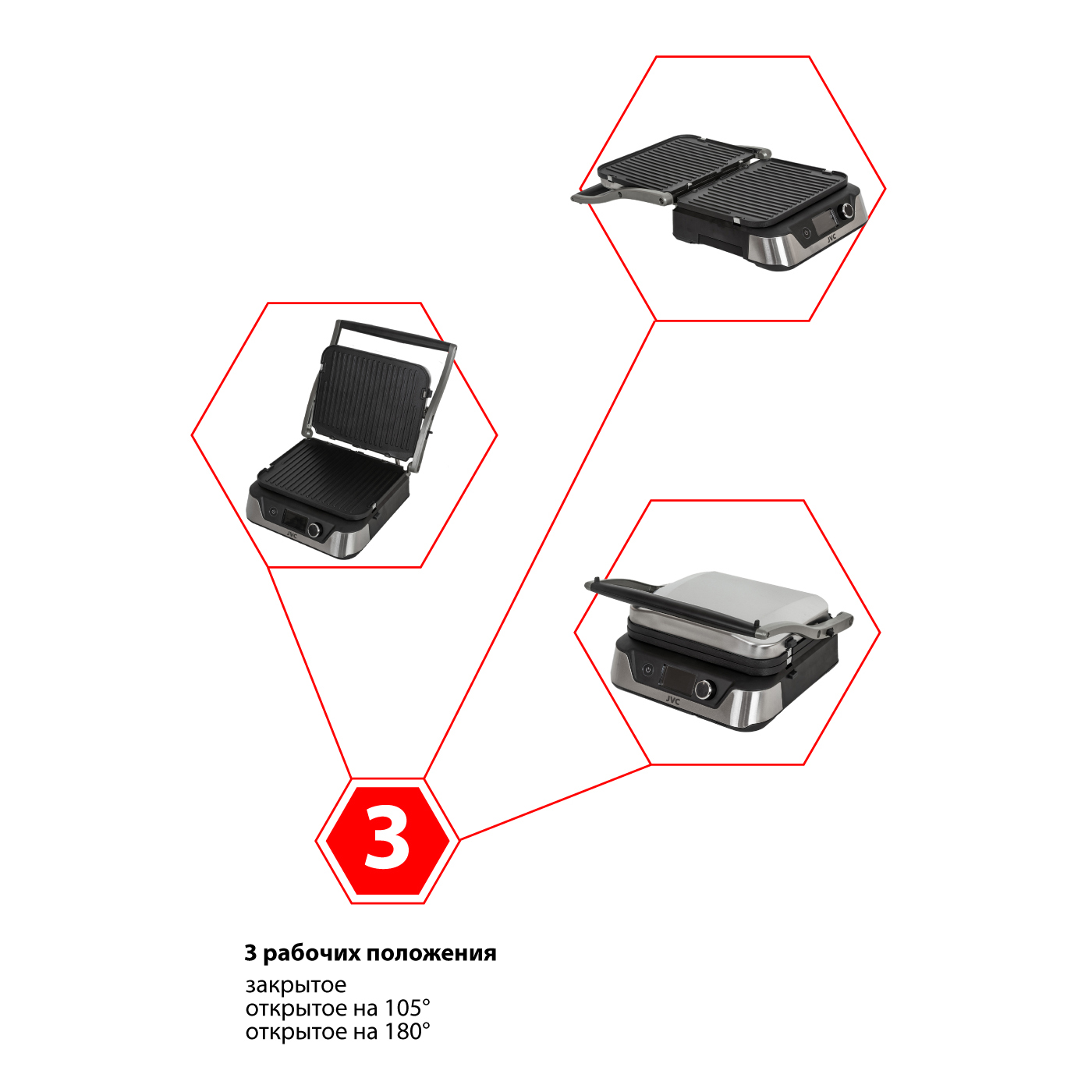 Электрический гриль JVC JK-GR305
